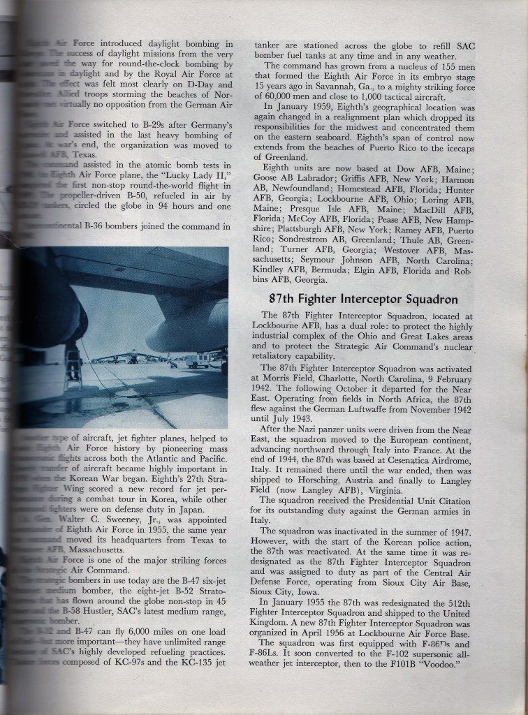 Military: Lockbourne Air Force Base 1960-61 Guide Book – Thoughts and ...