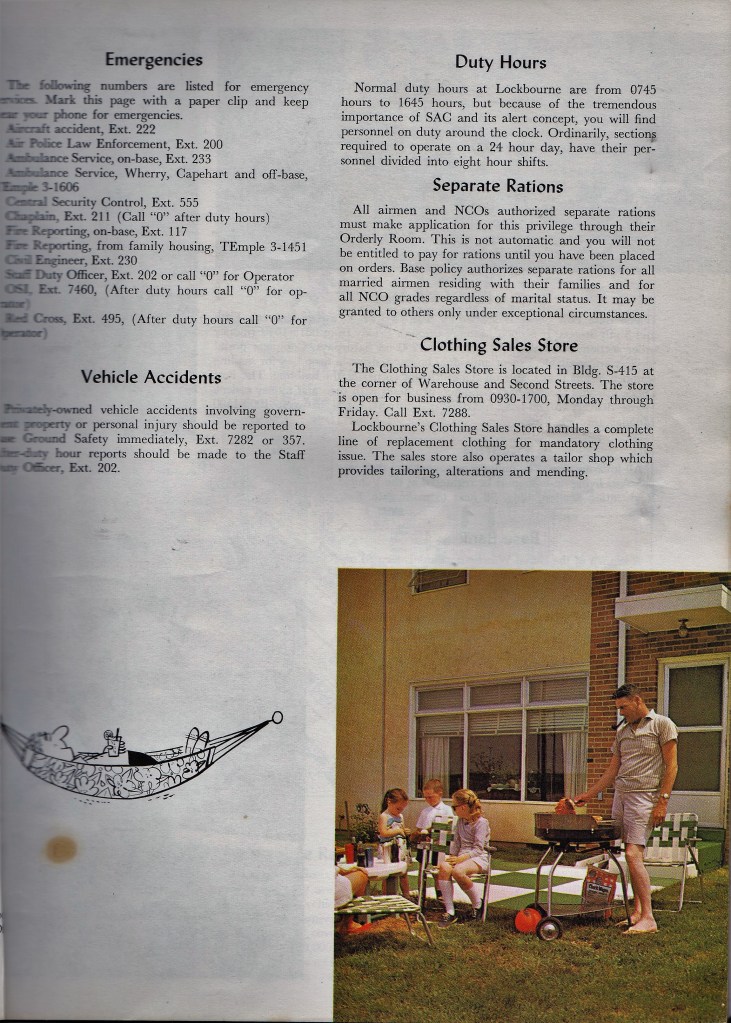 Military: Lockbourne Air Force Base 1960-61 Guide Book – Thoughts and ...